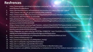 BioInformatics Tools -Genomics , Proteomics and metablomics | PPTX
