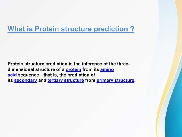 Protien Structure Prediction | PPTX