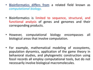 Bioinformatics | PPTX