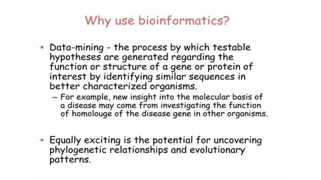 Bioinformatics .pptx | Databases | Computer Software and Applications