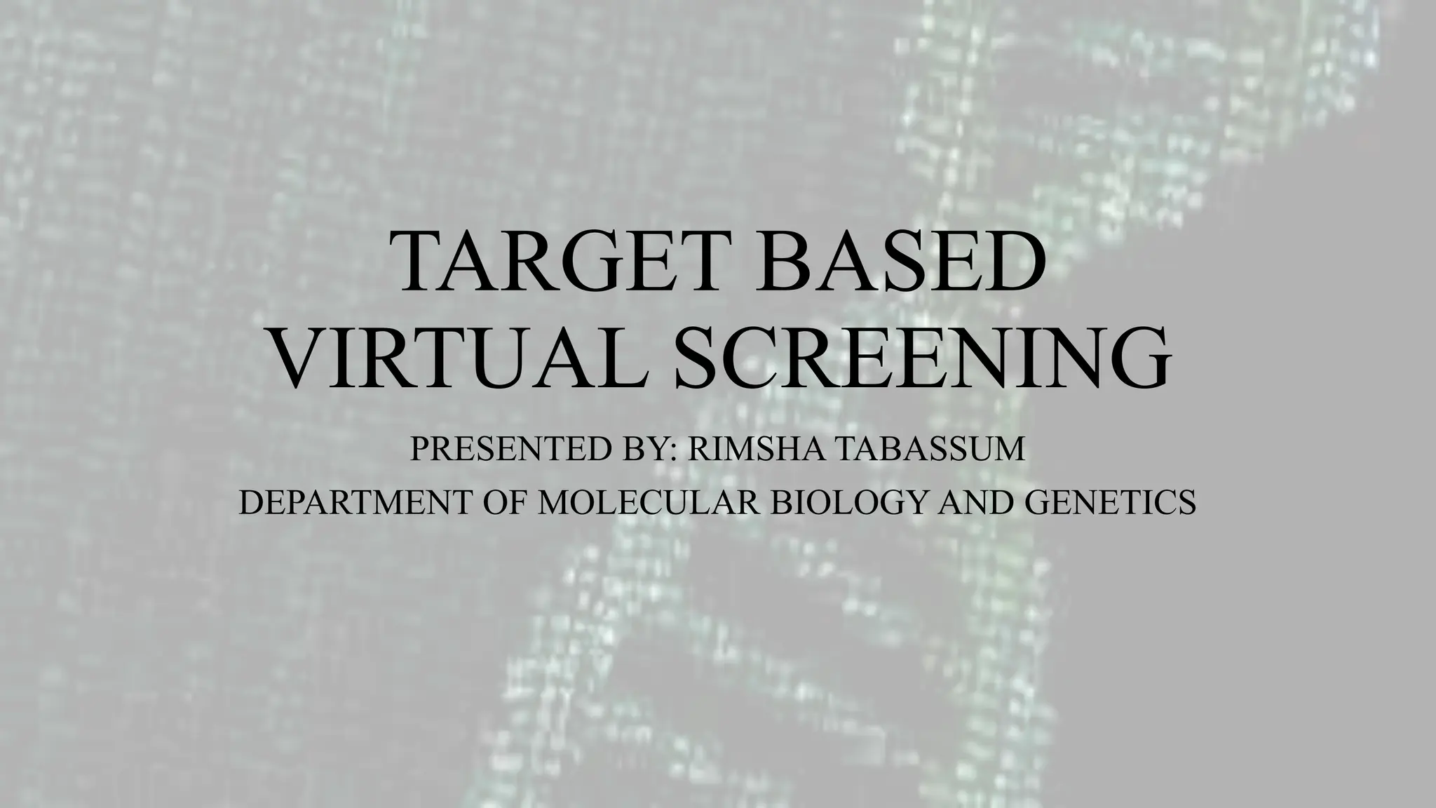 Target based virtual screening.pptx
