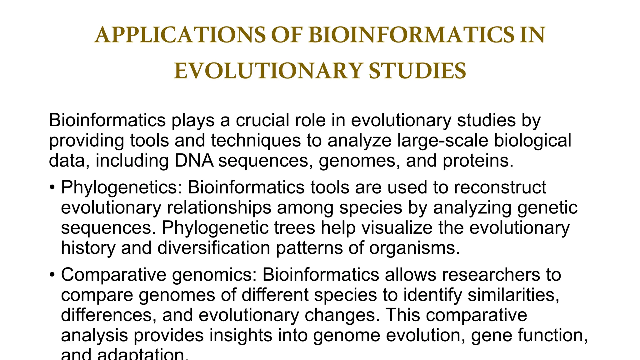 Molecular phylogeny, molecular clock hypothesis, molecular evolution ...