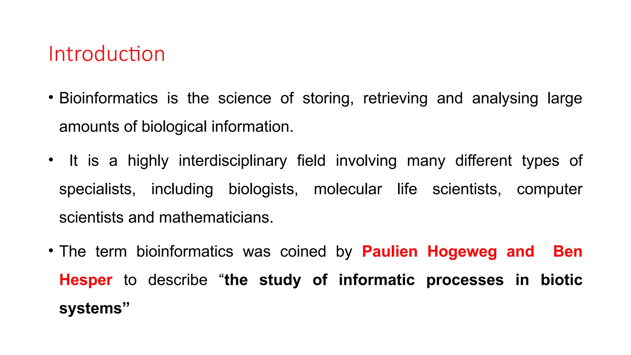 bioinformatics presentation in the master presentation | PPTX