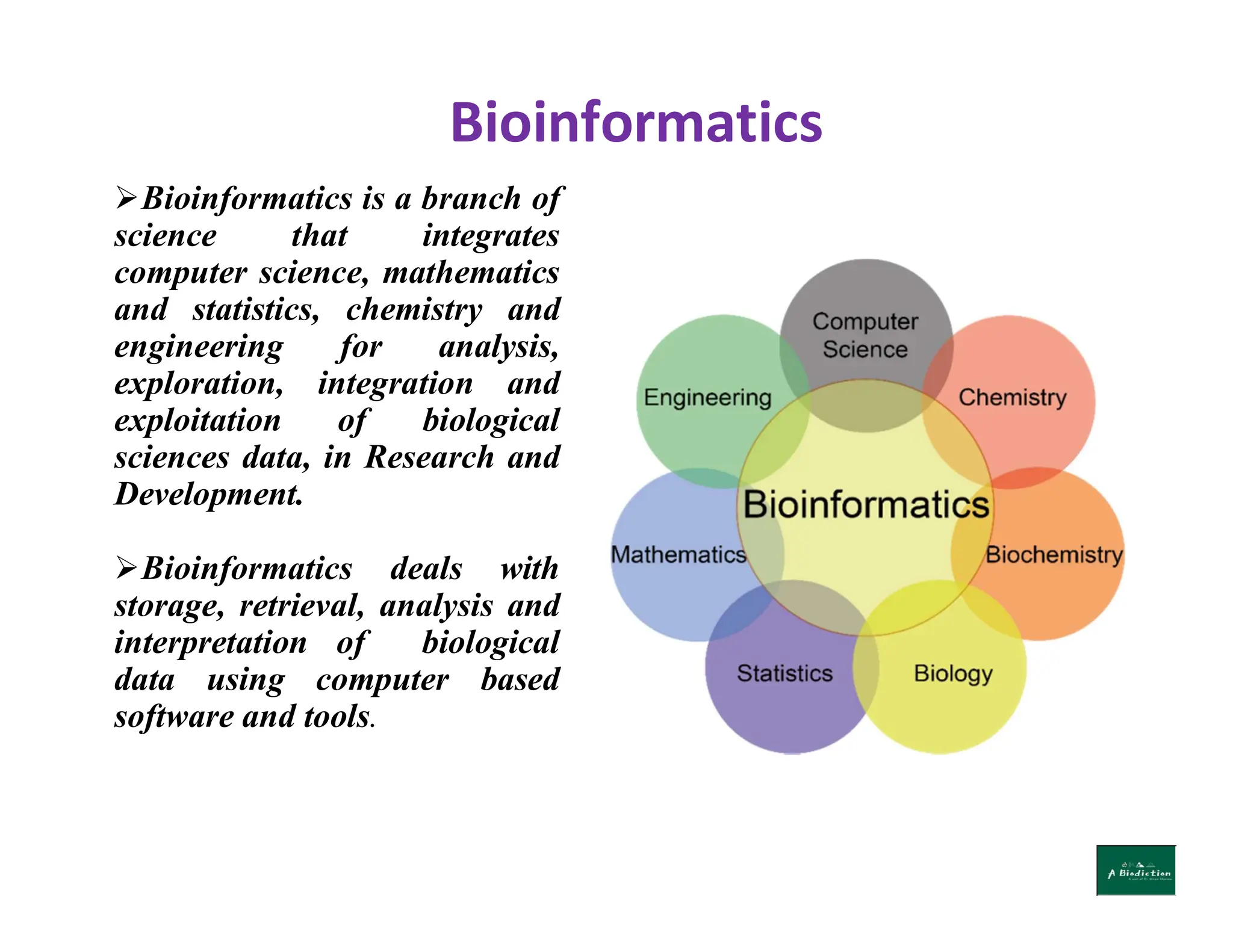 Bioinformatics: History of Bioinformatics, Components of Bioinformatics ...