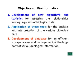 Bioinformatics: History of Bioinformatics, Components of Bioinformatics ...