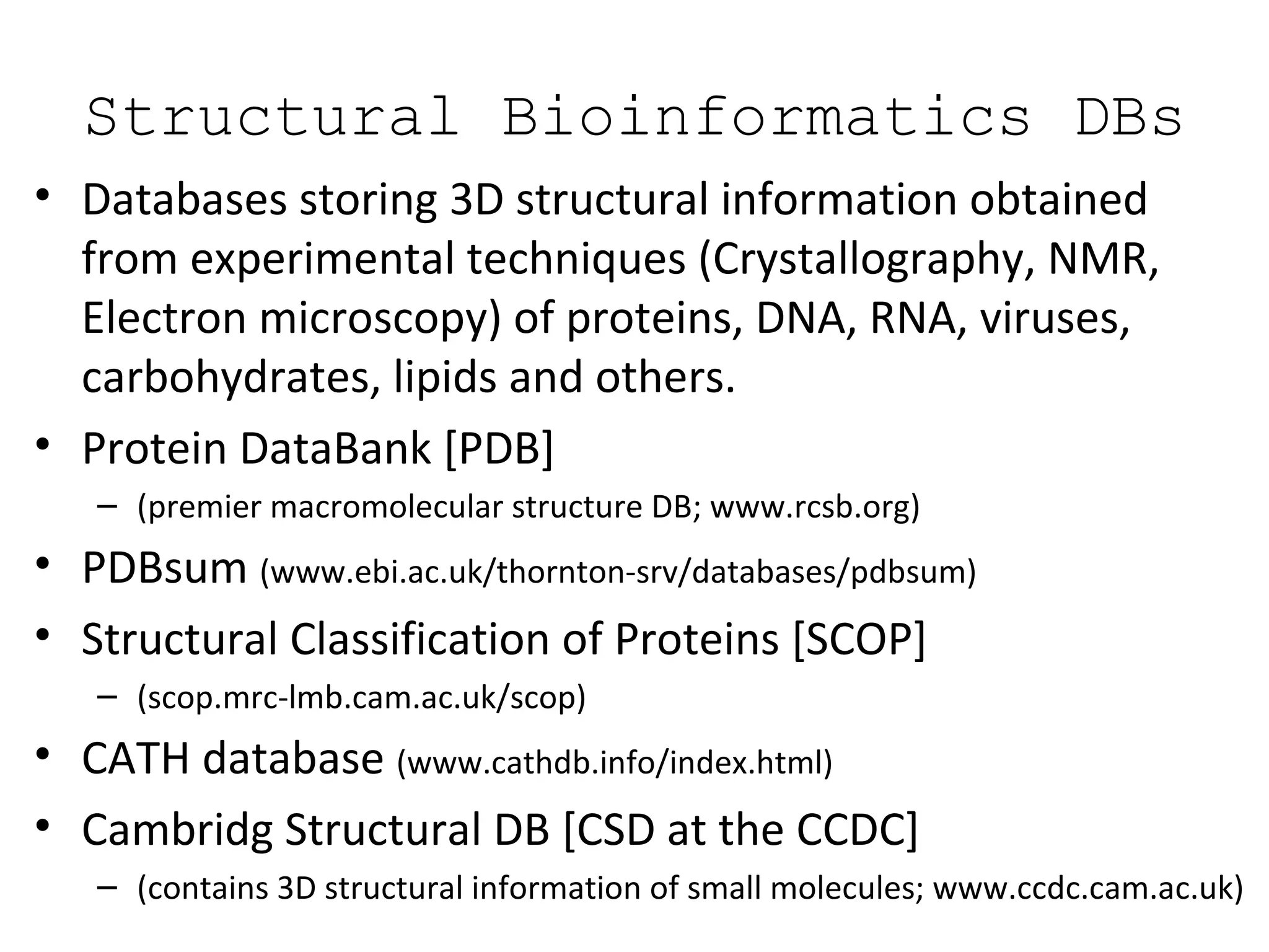 Bioinformatics lecture xxiii | PPT