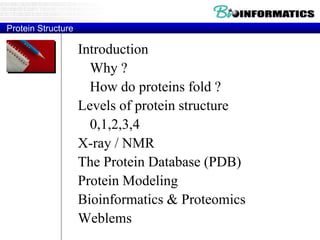 Bioinformatics t7-proteinstructure v2014 | PPTX