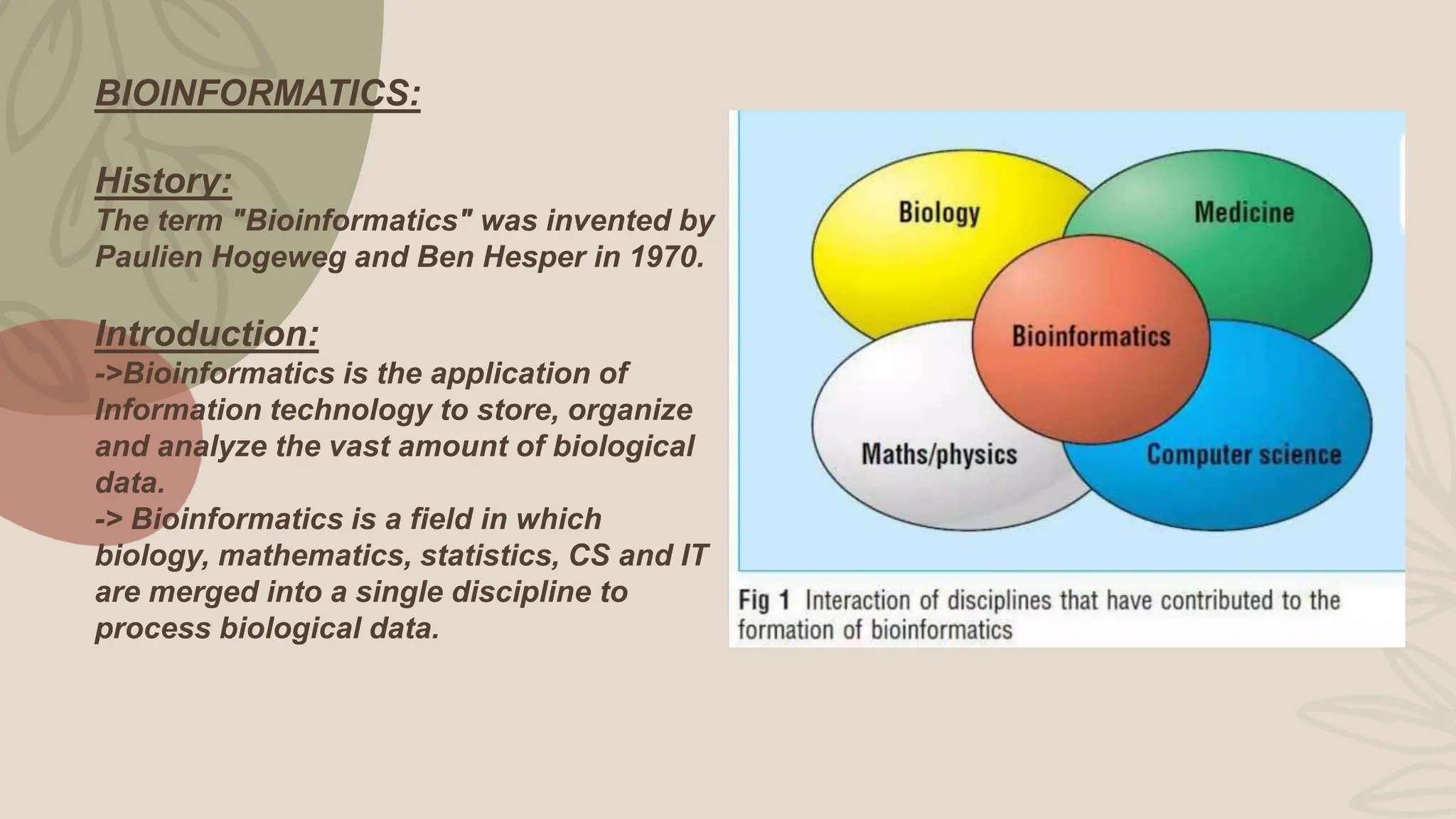 A study of bioinformatics And Cheminformatics | PPTX