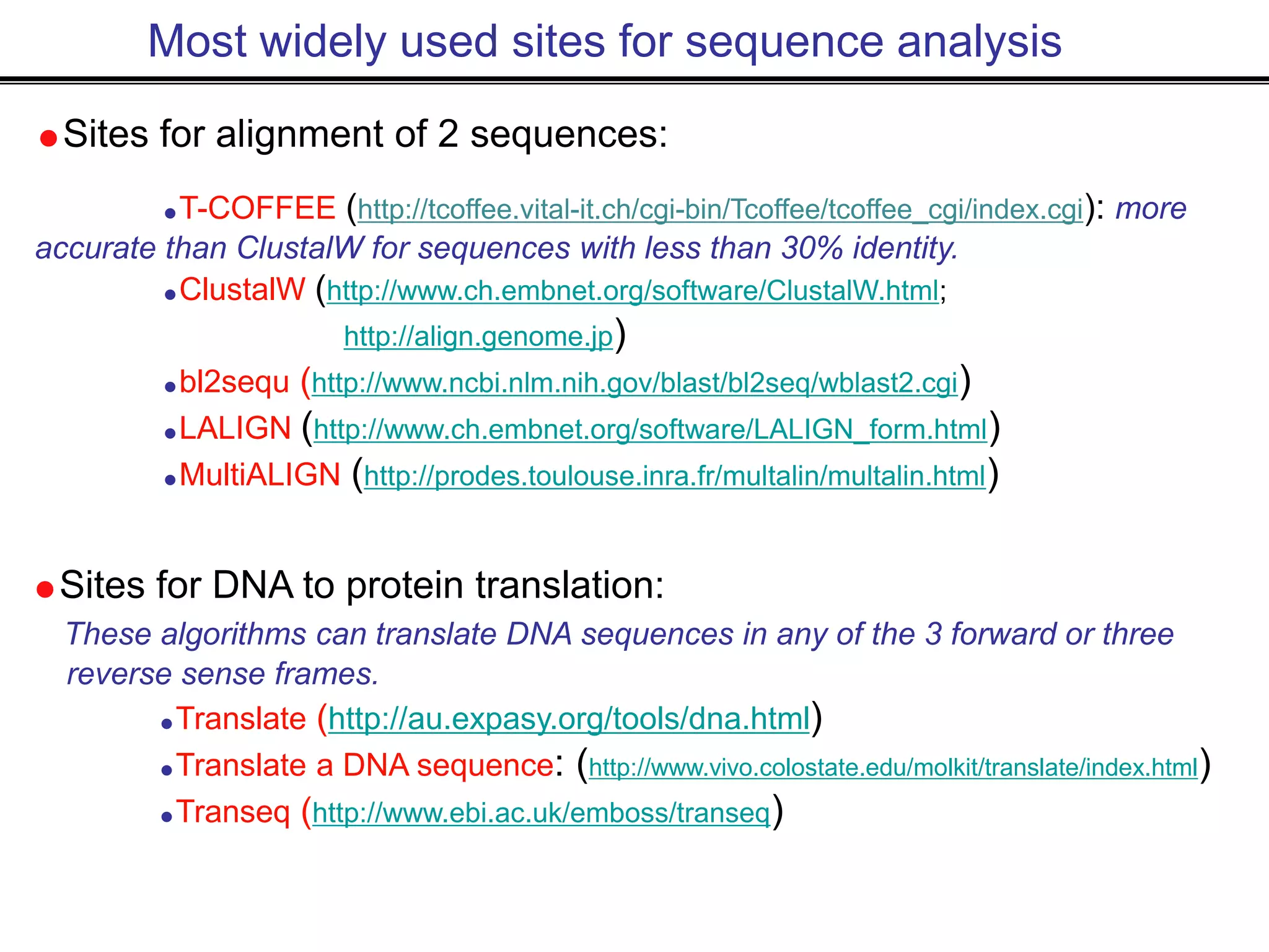Bioinformatics_1_ChenS.pptx | Databases | Computer Software and Applications