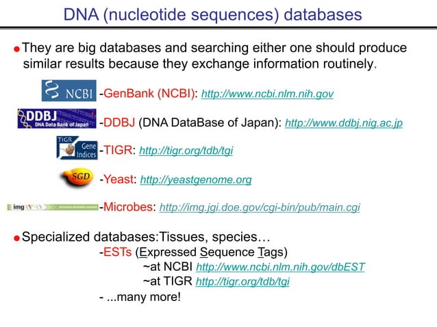 Bioinformatics_1_ChenS.pptx | Databases | Computer Software and Applications