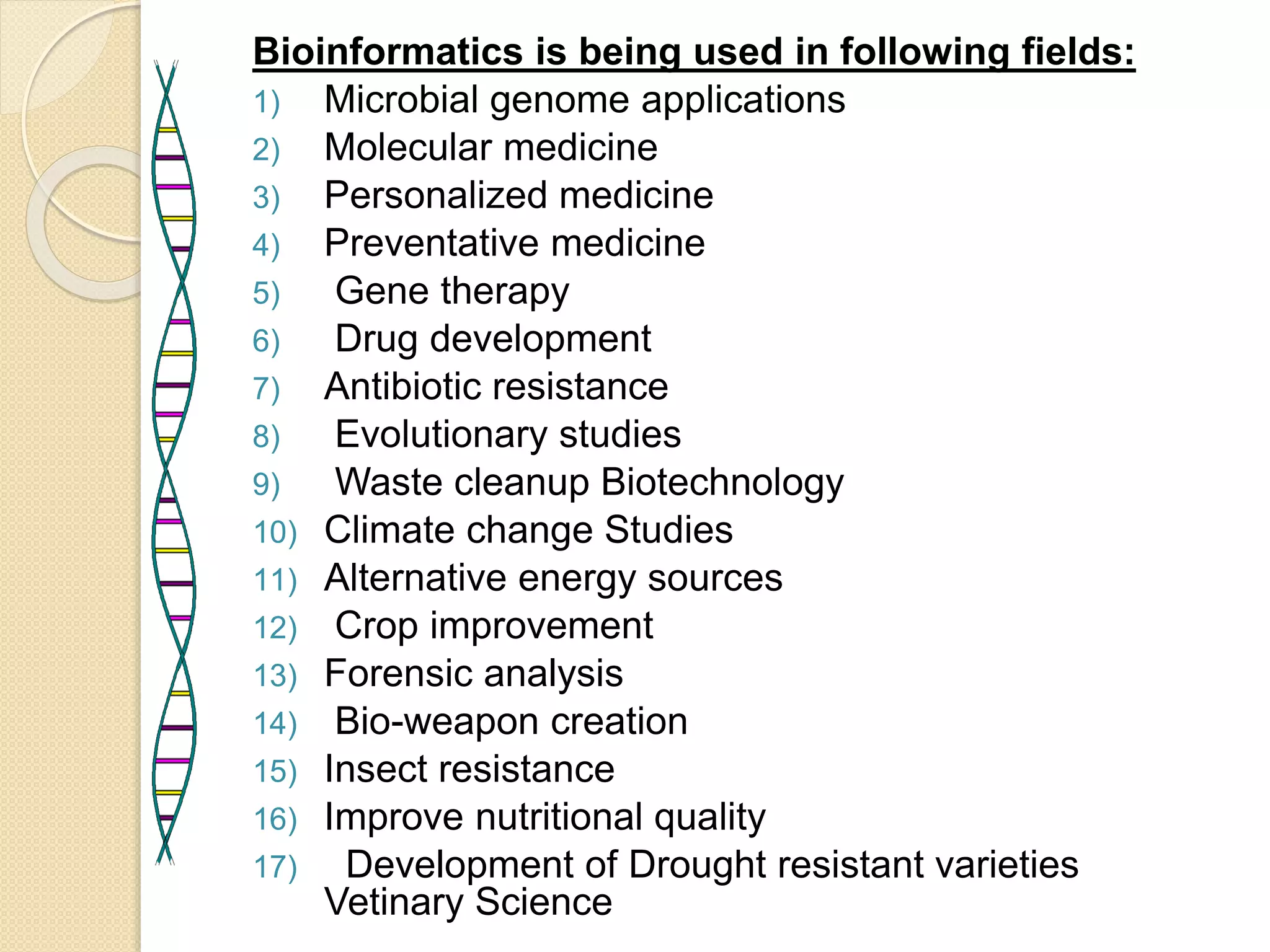 Uses of Artificial Intelligence in Bioinformatics | PPTX