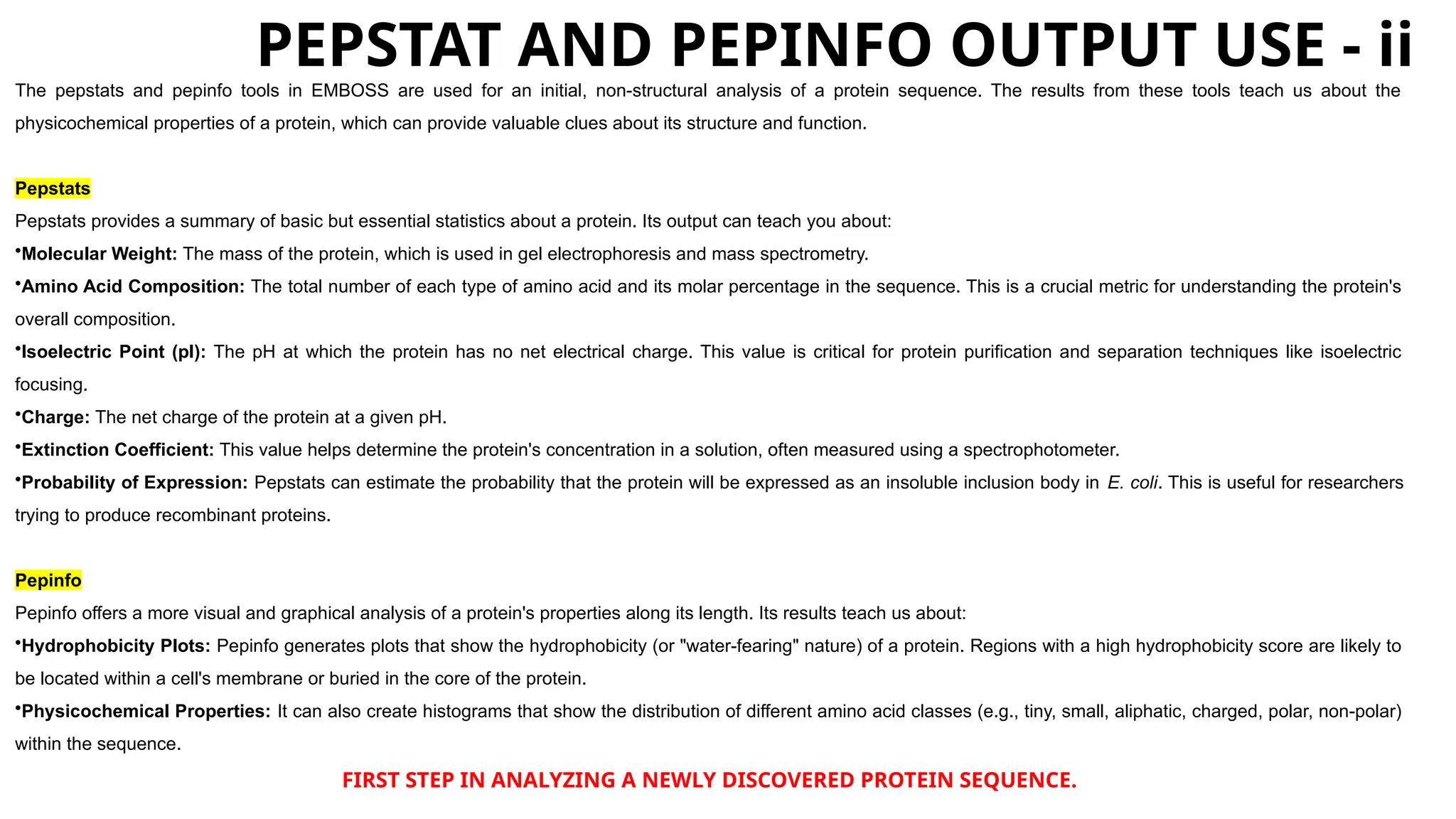 Introduction to Bioinformatics with a Hands-On EMBOSS Demonstration | PPTX