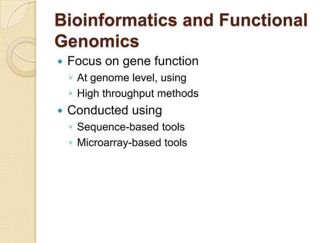 Bioinformatics And Functional Genomics Pptx Genetics Science