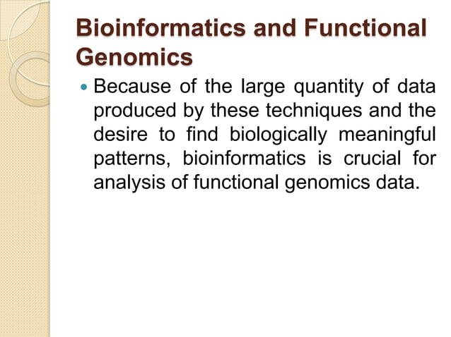 Bioinformatics And Functional Genomics Pptx Genetics Science