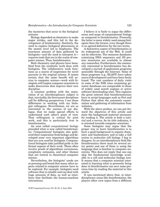 Bioinformatics—an introduction for computer scientists | PDF