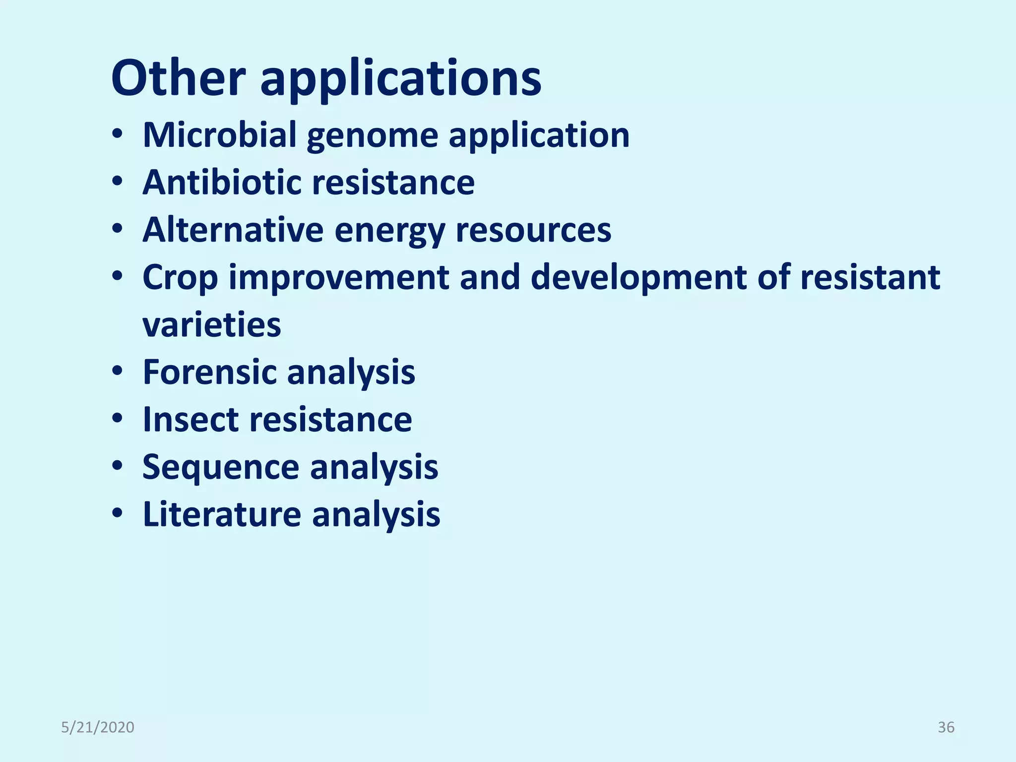 Bioinformatics applications and challenges | PPT