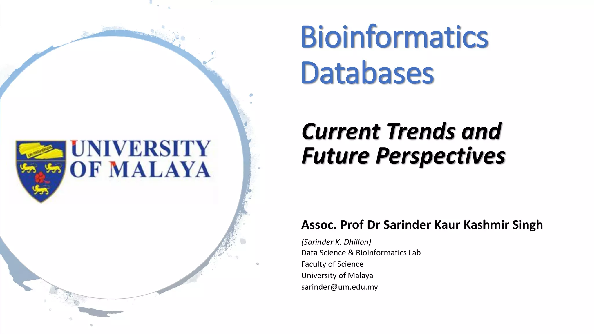 Bioinformatics Databases Current Trends And Future Perspectives Pdf Databases Computer
