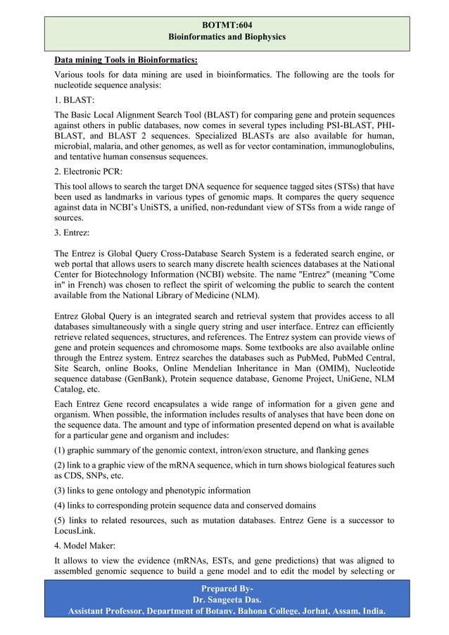 Bioinformatics data mining | PDF