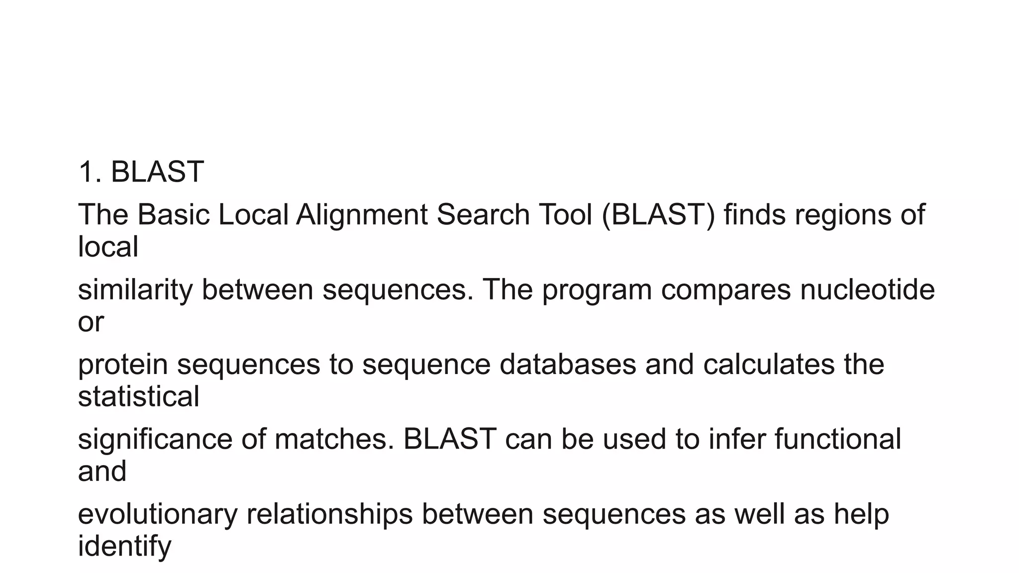 Bioinformatics for beginners | PPTX