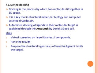 Bioinformatics for beginners (exam point of view) | PPTX