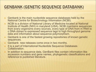 Bioinformatics in biotechnology by kk sahu | PPT