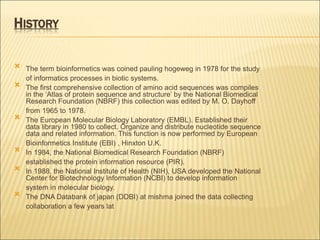 Bioinformatics in biotechnology by kk sahu | PPT