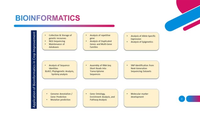 Bioinformatics intervention in crop improvement | PPTX | Biological ...