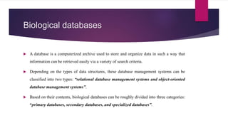 Bioinformatics introduction | PPTX