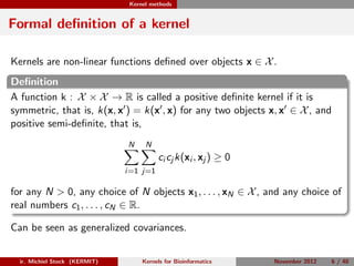 Bioinformatics kernels relations | PDF