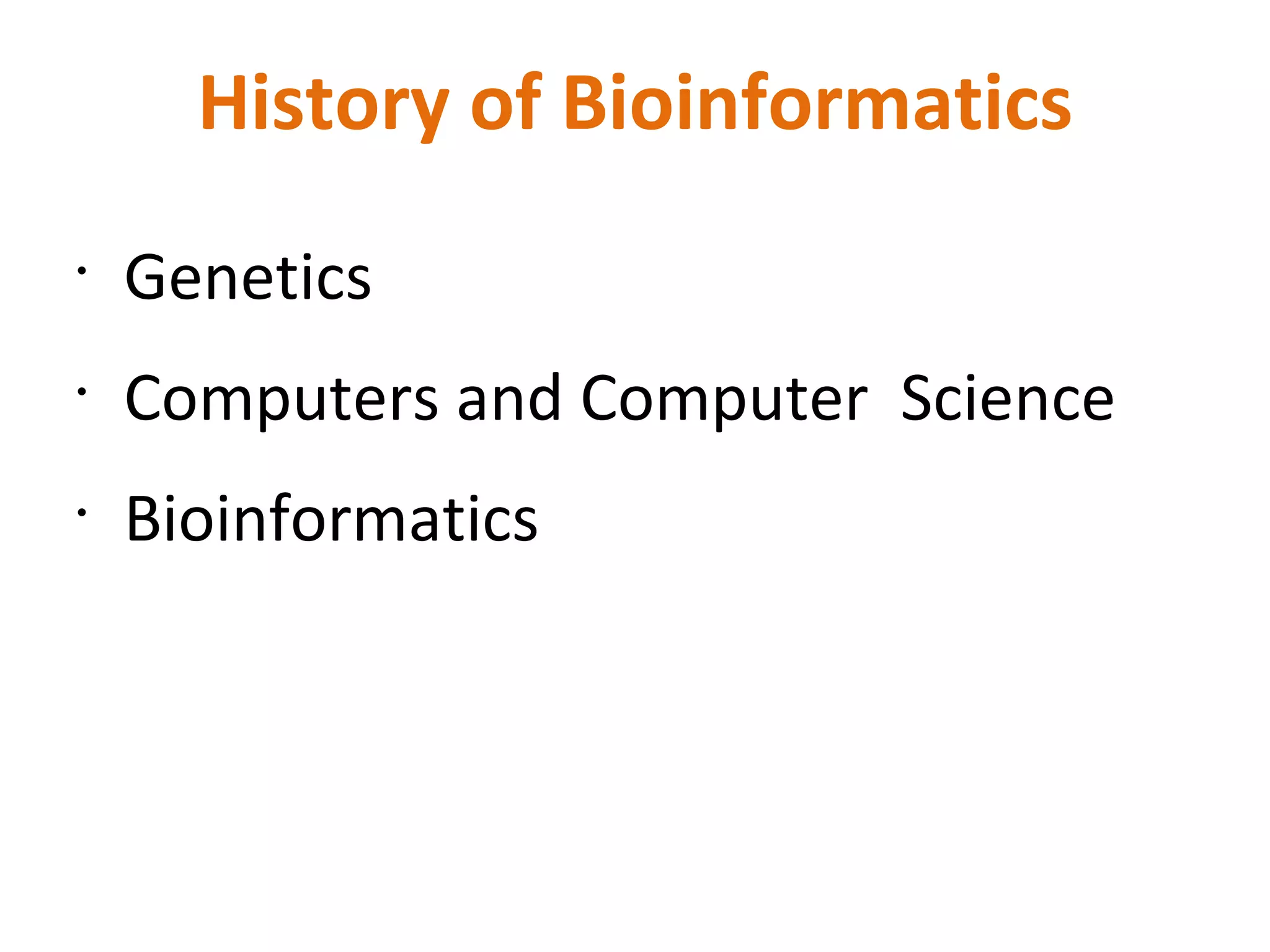 Bioinformatics Lecture 1 Ppt