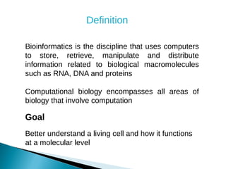 Bioinformatics__Lecture_1.ppt | Databases | Computer Software and Applications