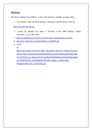 Bioinformatics on internet | DOCX