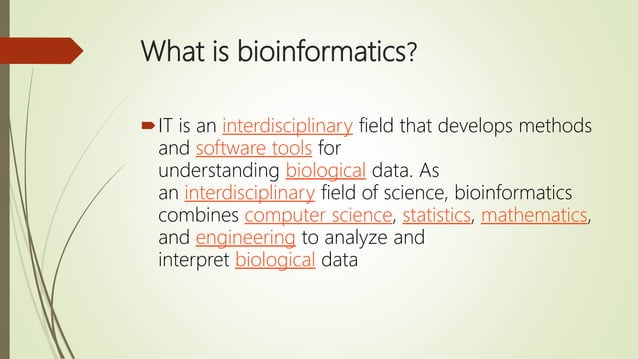 Bioinformatics ppt