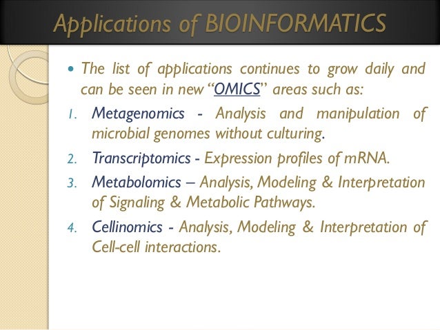 Bioinformatics principles and applications