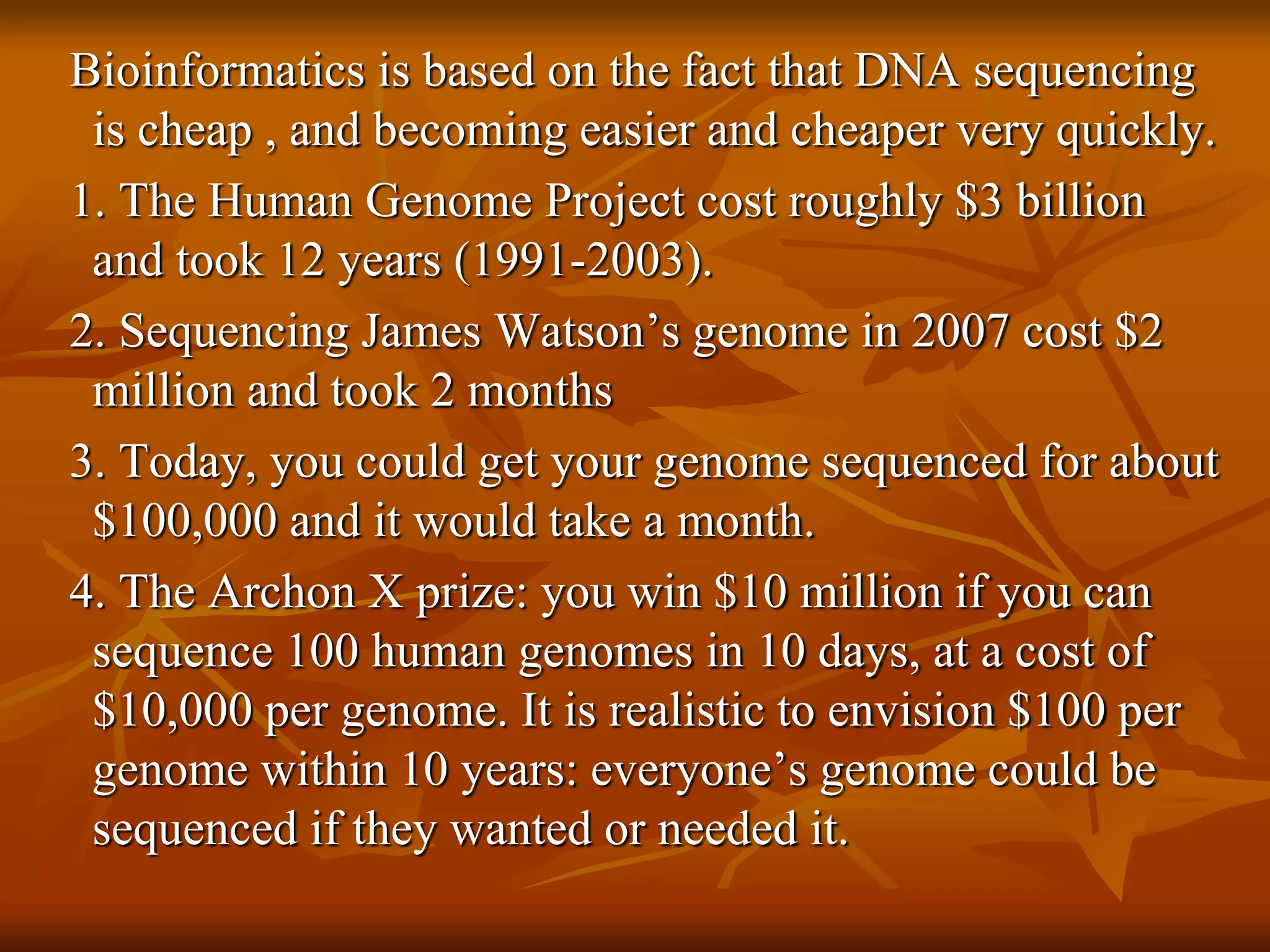 Bioinformatics relevance with biotechnology | PPT