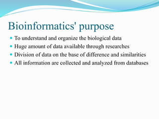 Bioinformatics & its scope in biotech. | PPTX
