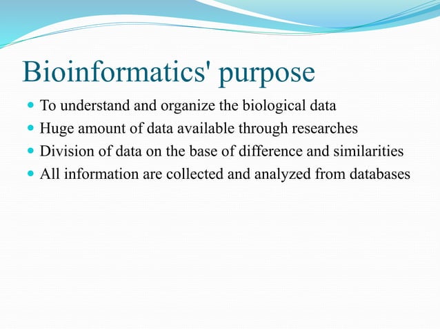 Bioinformatics & its scope in biotech. | PPTX