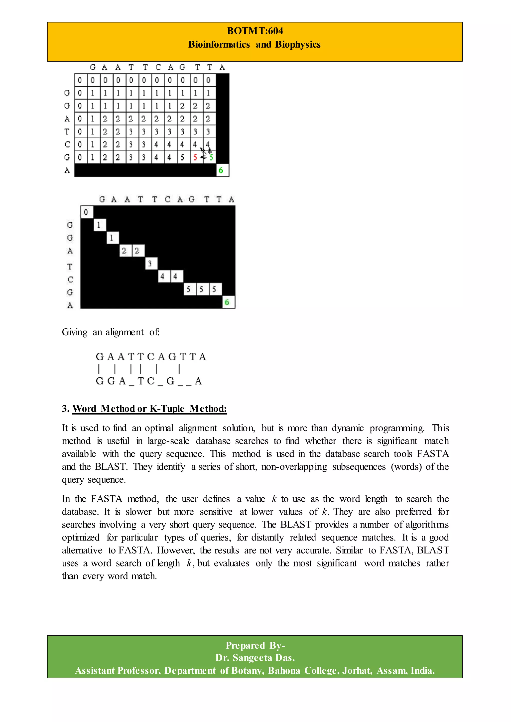 Bioinformaticssequence Analysis Docx Programming Languages Computing