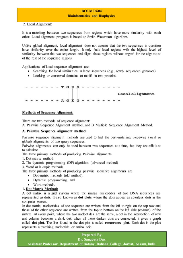 Bioinformatics_Sequence Analysis | DOCX | Programming Languages | Computing