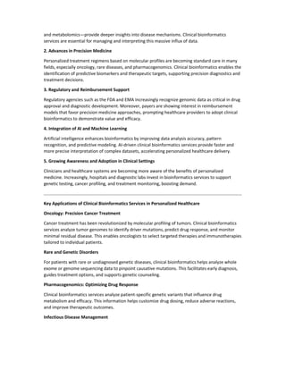 Rising Demand for Clinical Bioinformatics Services in Personalized ...