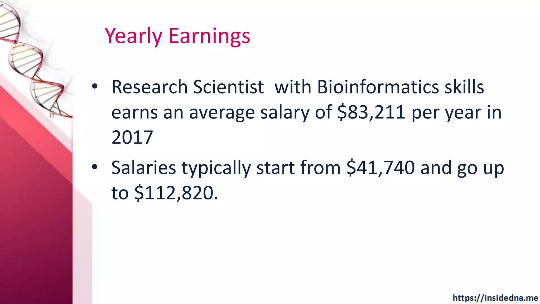 Bioinformatics specialists sector overview | PPTX