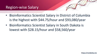 Bioinformatics specialists sector overview | PPTX | Biotech and ...