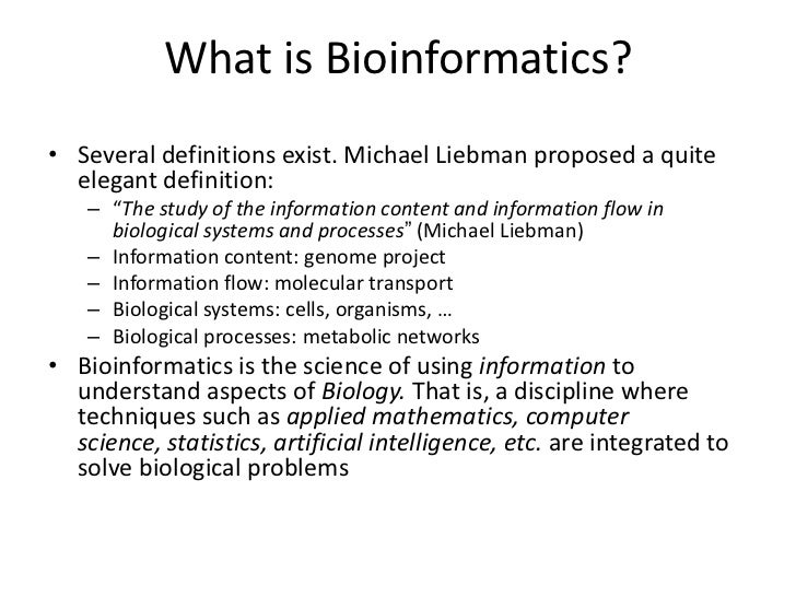 Introduction To Bioinformatics