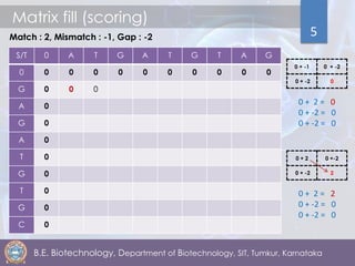 Bioinfromatics - local alignment | PPTX | Science