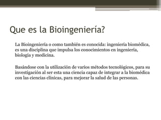 Bioingeniería | PPTX