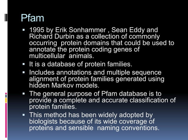 Sequence and Structural Databases of DNA and Protein, and its ...