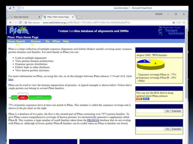 Sequence and Structural Databases of DNA and Protein, and its ...