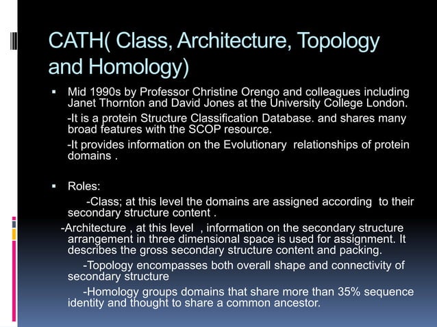 Sequence and Structural Databases of DNA and Protein, and its ...