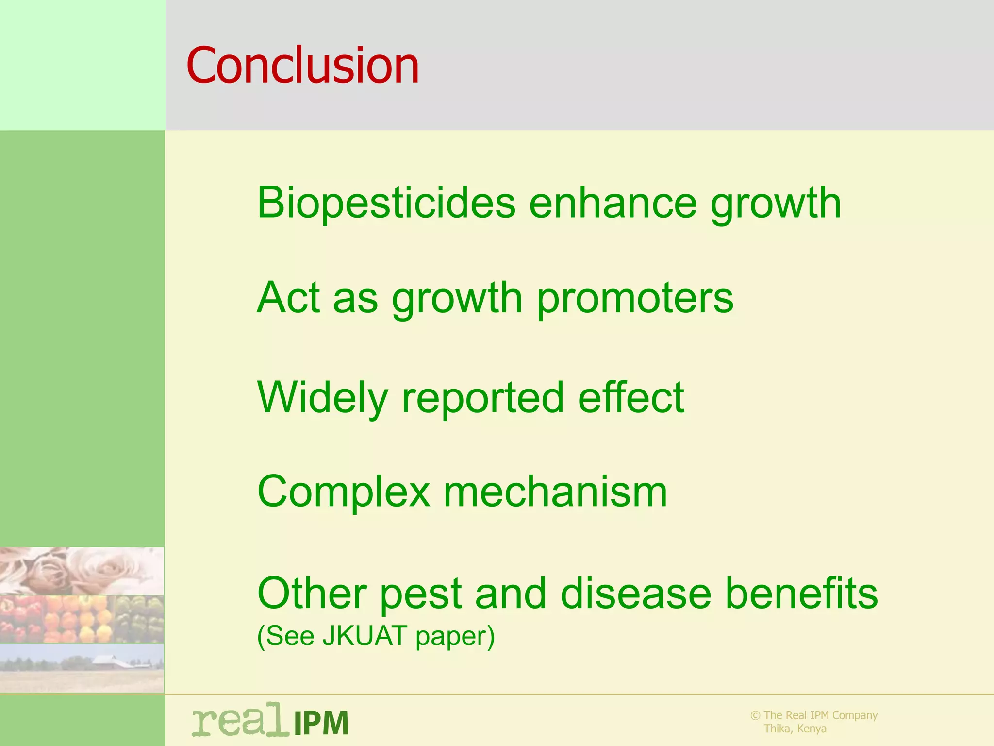 Biopesticide seed treatments for improved growth of maize seedlings | PPTX