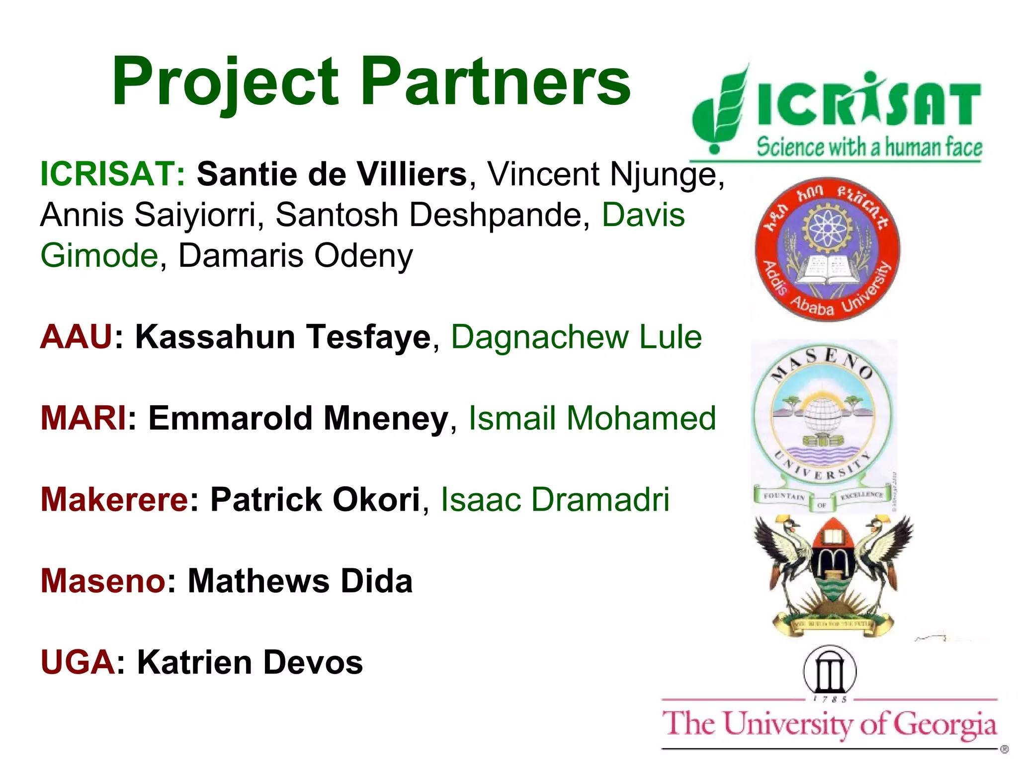 Genetic diversity assessment of east African finger millet and cost ...